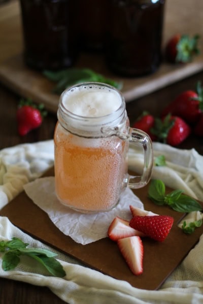 Strawberry Basil Kombucha