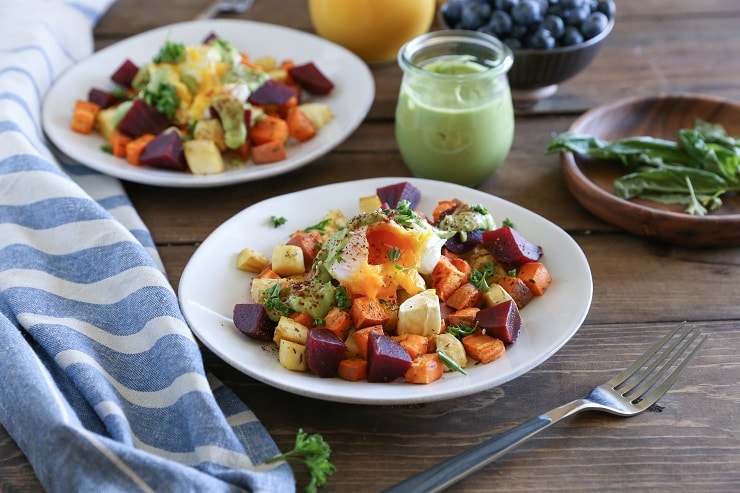 Eggs Benedict with Avocado Hollandaise (Paleo) - The Roasted Root Eggs Benedict with Avocado Hollandaise (Paleo) - The Roasted Root