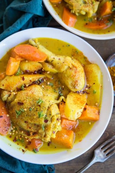 Instant Pot Turmeric Chicken and Root Vegetables - The Roasted Root