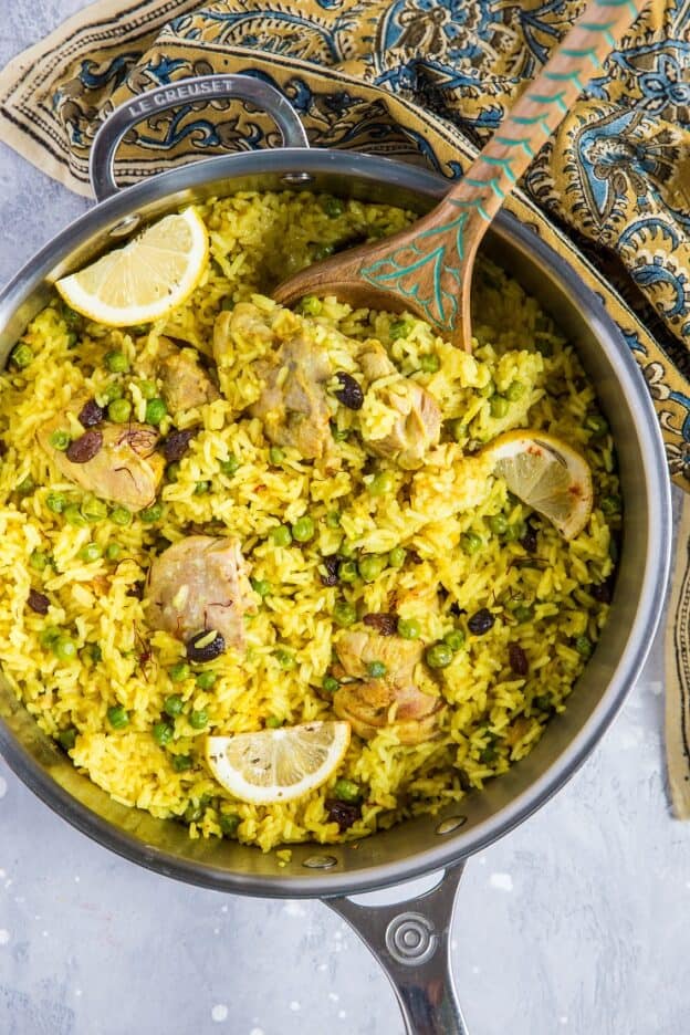 Aromatic Saffron Chicken with Coconut Rice - The Roasted Root