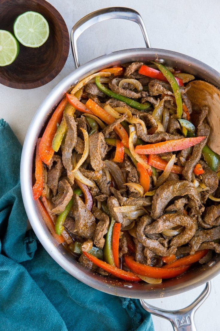 30-Minute Easy Steak Fajitas - The Roasted Root