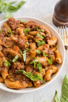 Rigatoni Pasta with Bolognese Sauce - The Roasted Root