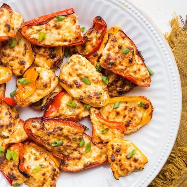 Air Fryer Cream Cheese Stuffed Mini Peppers - The Roasted Root