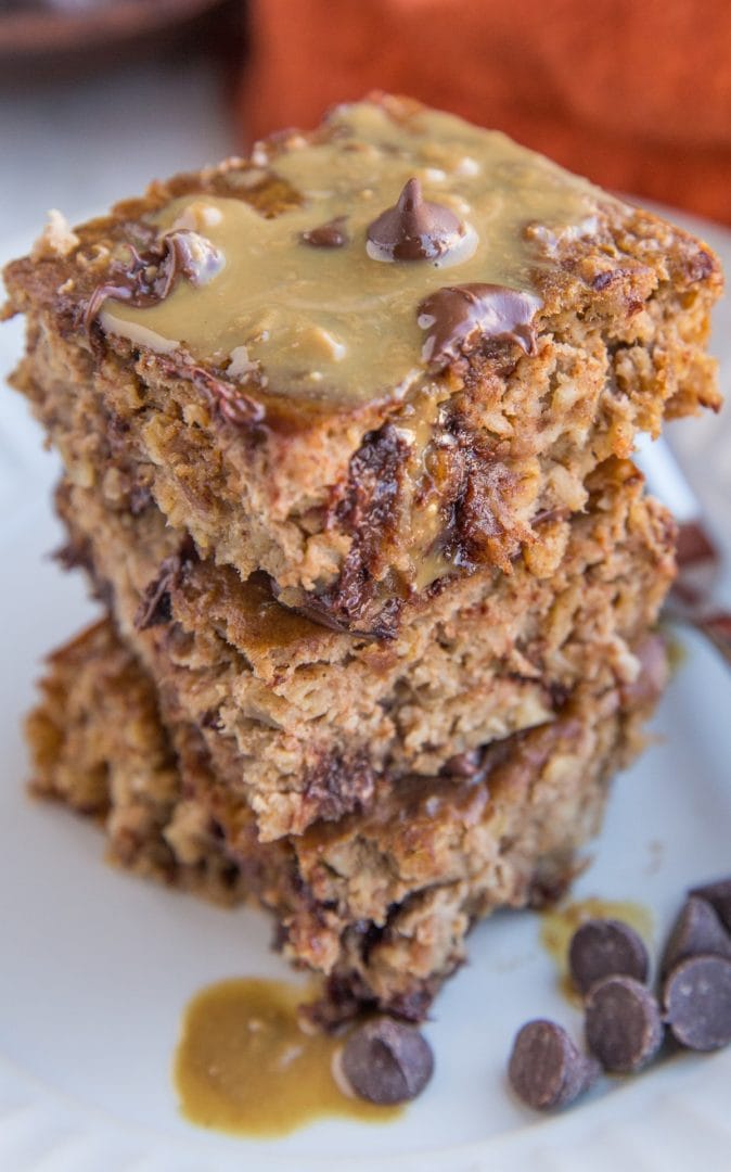 Peanut Butter Banana Baked Oatmeal - The Roasted Root