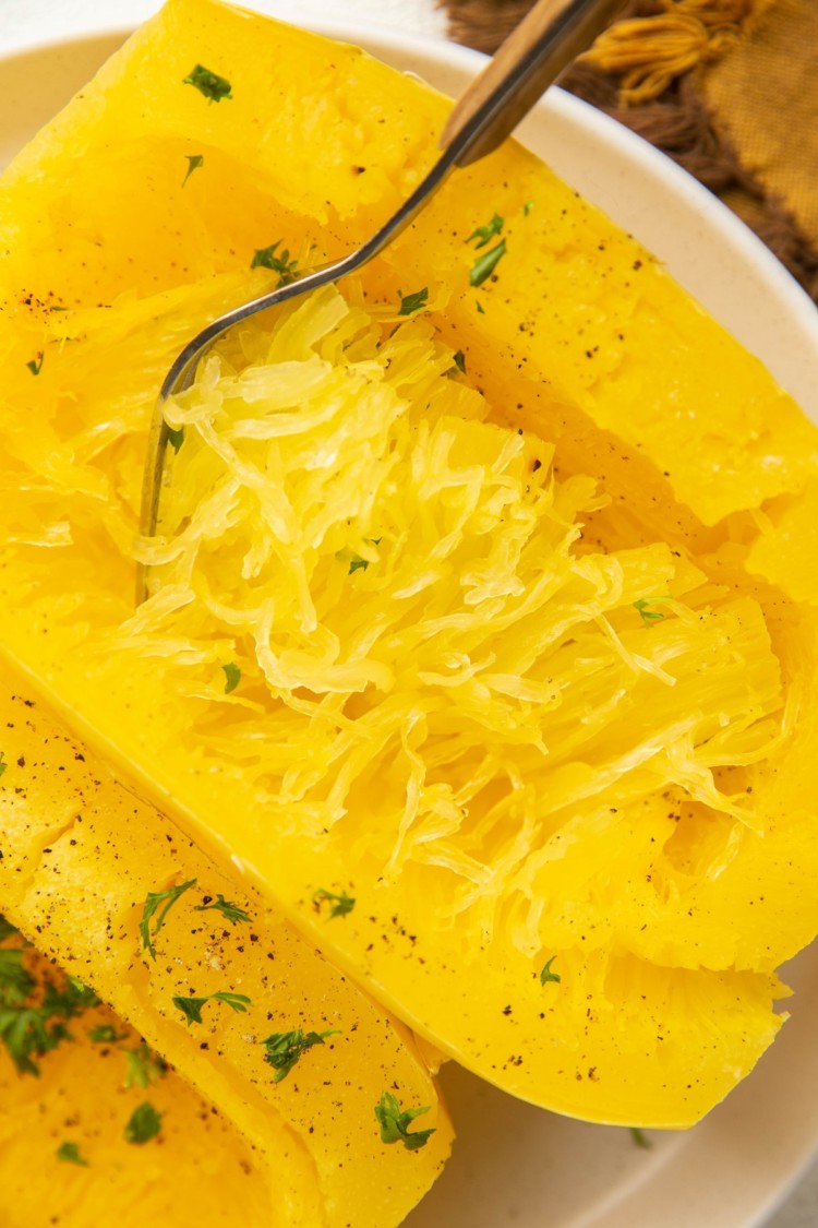 Creamy Sun-Dried Tomato Spaghetti Squash with Chicken and Spinach - The ...