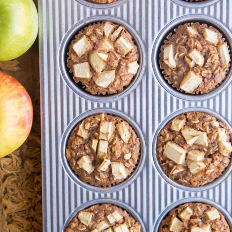 Apple Baked Oatmeal Cups - The Roasted Root