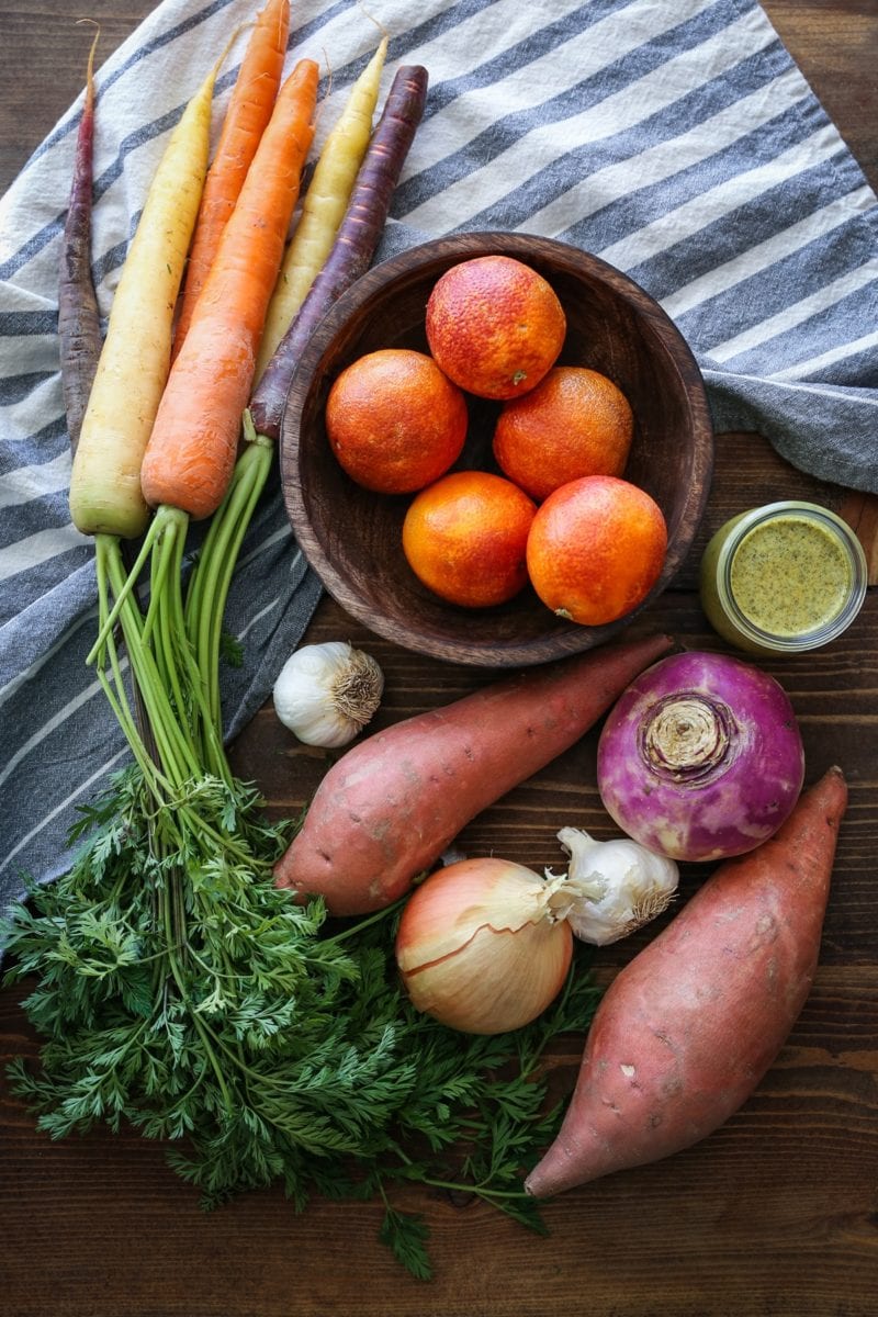 Orange Ginger Turmeric Roasted Root Vegetables - The Roasted Root