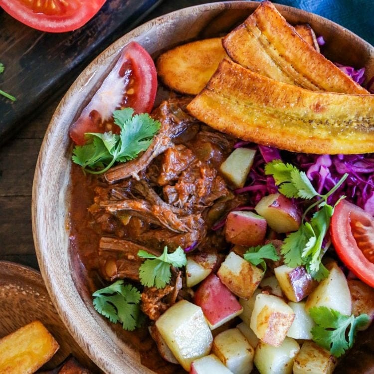 Slow Cooker Ropa Vieja (Cuban Shredded Beef) - The Roasted Root