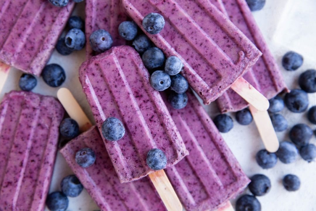3-Ingredient Blueberry Popsicles - The Roasted Root