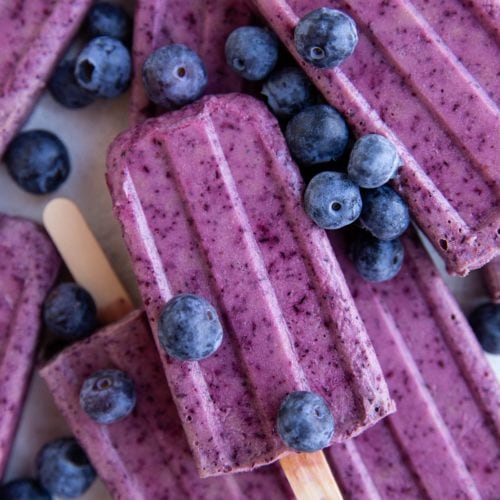 3-Ingredient Blueberry Popsicles - The Roasted Root