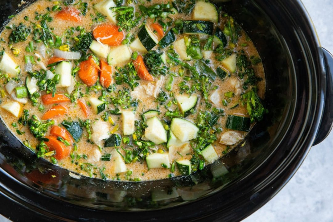 Crock Pot Thai Chicken Curry - The Roasted Root