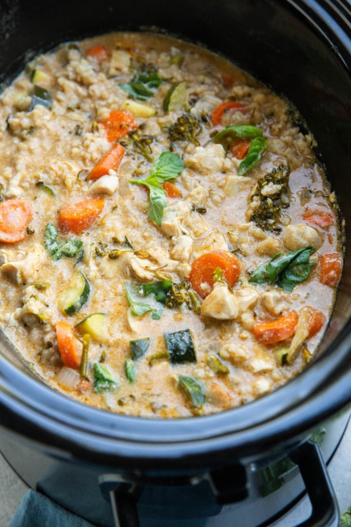 Crock Pot Thai Chicken Curry - The Roasted Root