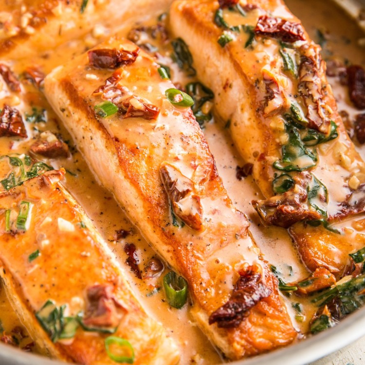 Creamy Sun-Dried Tomato Salmon (Dairy-Free) - The Roasted Root