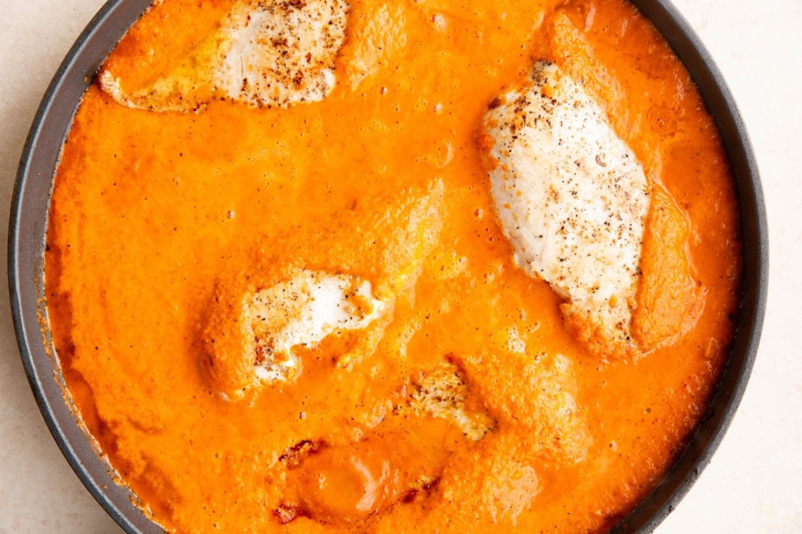 Creamy Roasted Red Pepper Chicken (dairy-free) - The Roasted Root