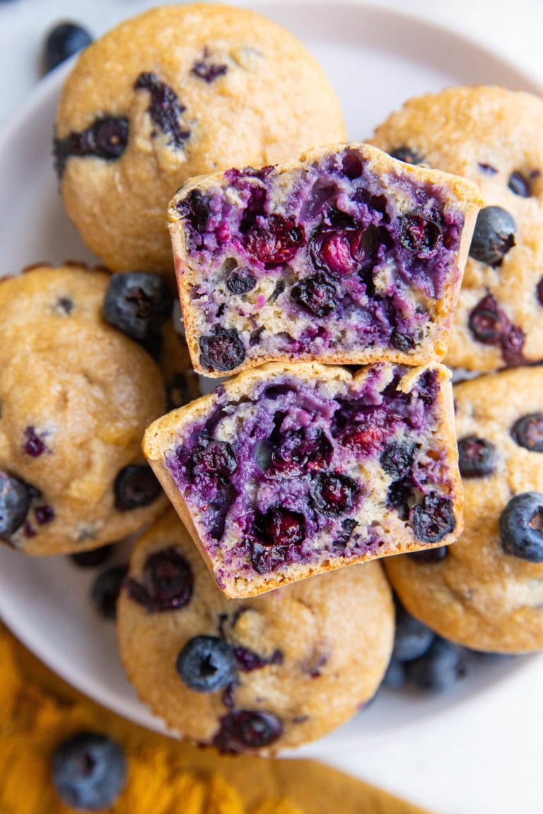 Blueberry Protein Muffins - The Roasted Root