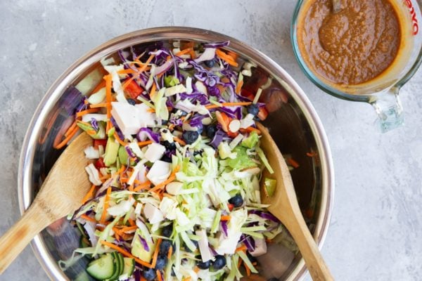 Crunchy Cabbage Salad with Peanut Dressing - The Roasted Root