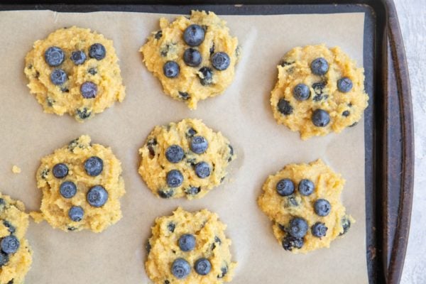 Almond Flour Blueberry Cookies - The Roasted Root