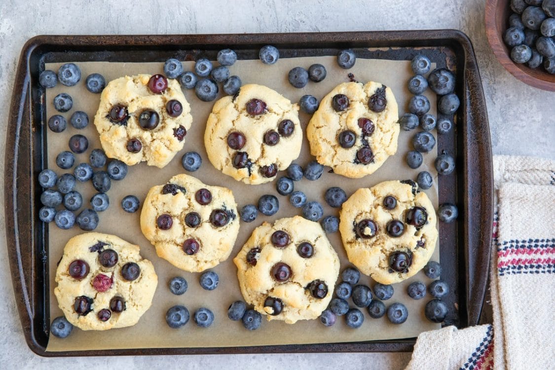 Almond Flour Blueberry Cookies - The Roasted Root