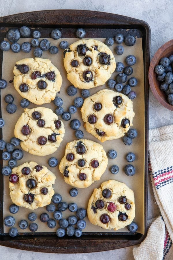Almond Flour Blueberry Cookies - The Roasted Root