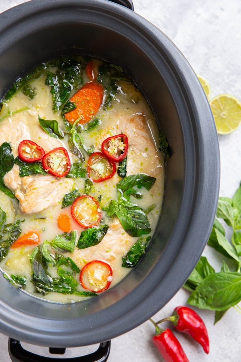 Crock Pot Coconut Lime Chicken and Vegetables - The Roasted Root