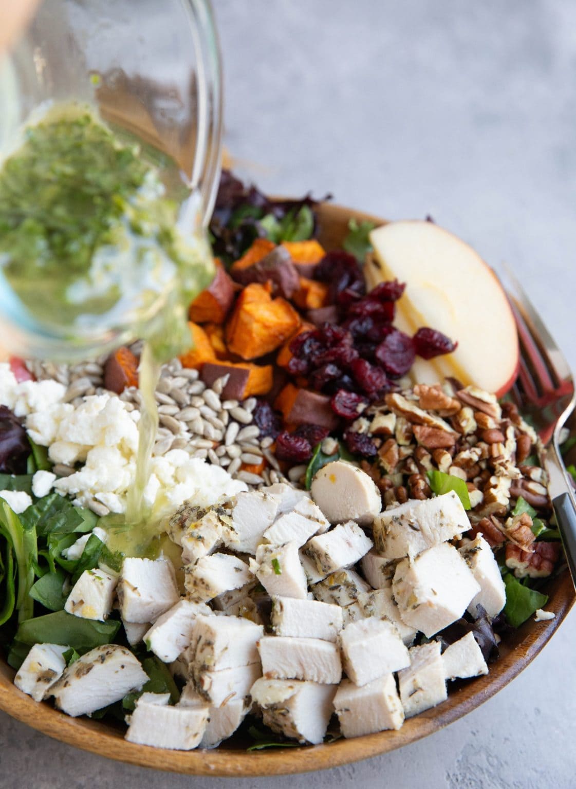 Fall Harvest Salad with Roast Chicken Sweet Potato and Pecans - The ...
