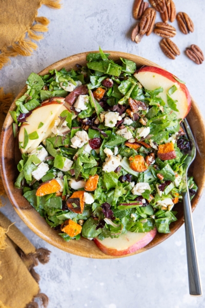 Fall Harvest Salad with Roast Chicken Sweet Potato and Pecans - The ...