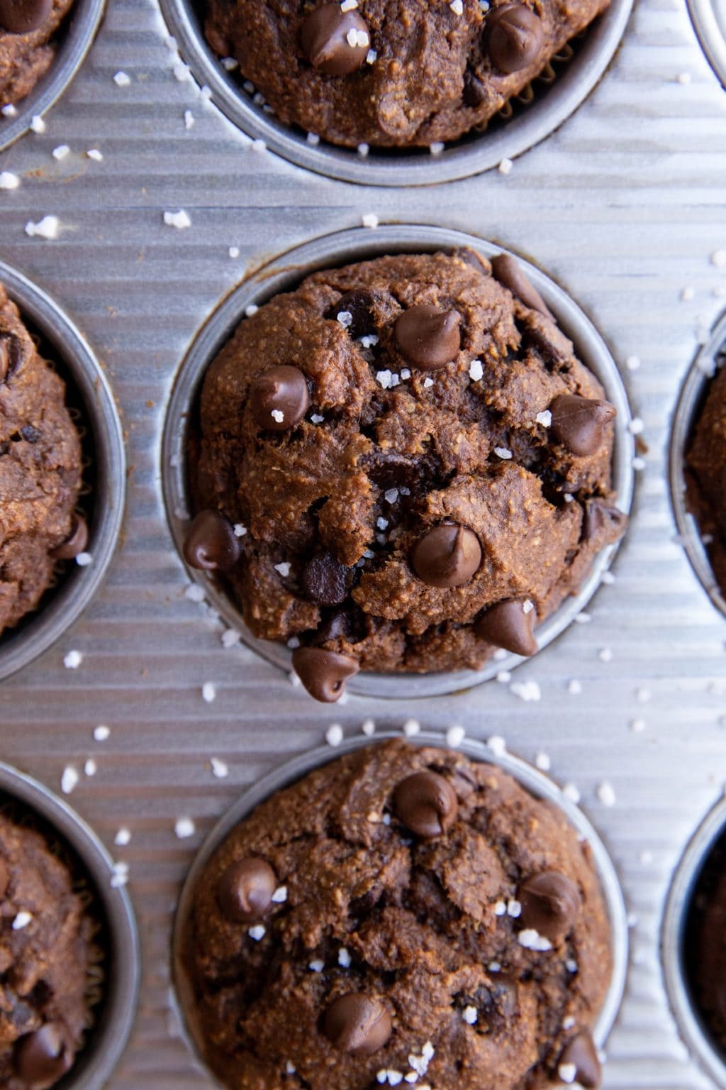 Healthy Oatmeal Double Chocolate Pumpkin Muffins - The Roasted Root