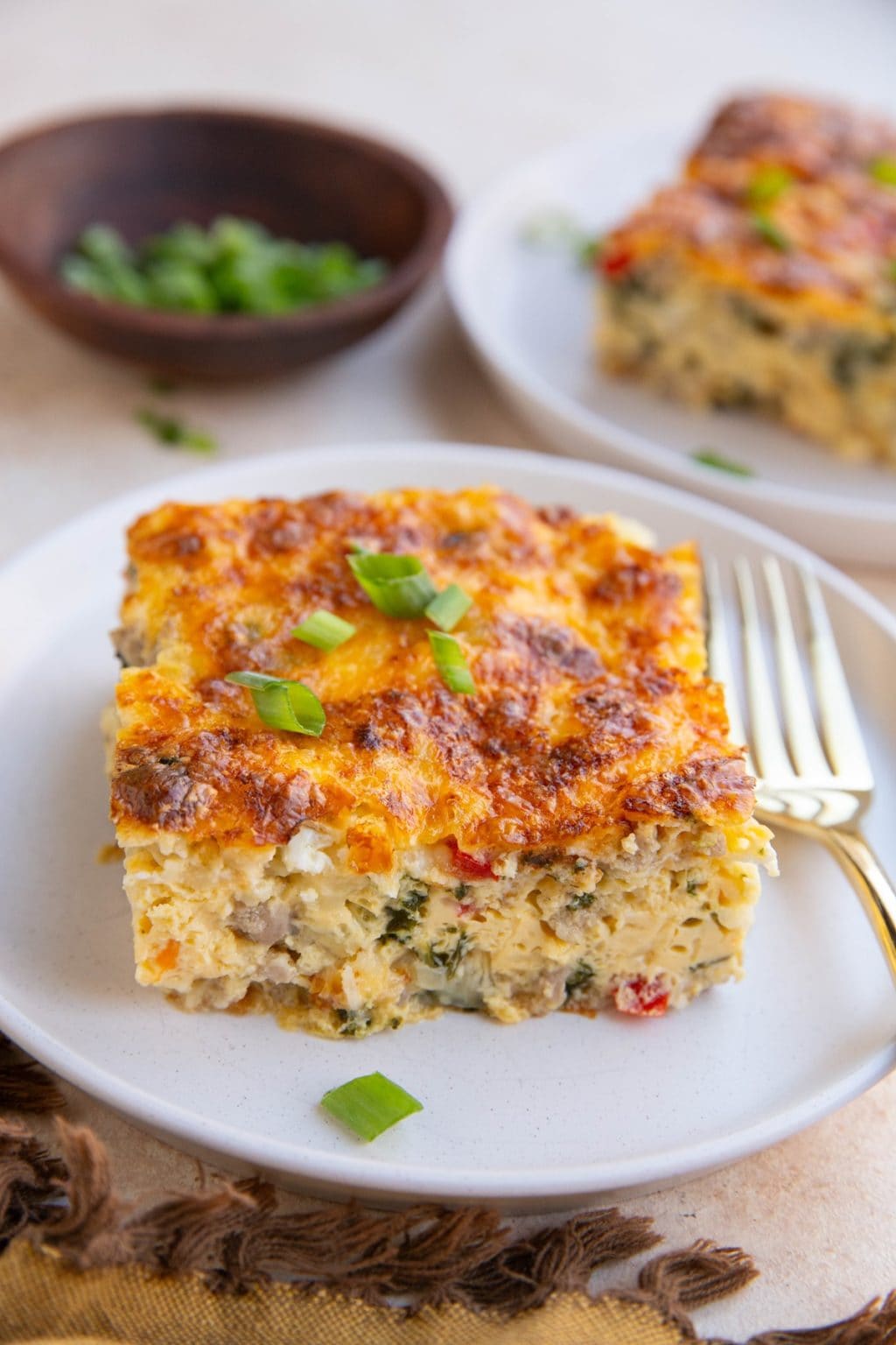 Sausage and Egg Cottage Cheese Breakfast Casserole - The Roasted Root