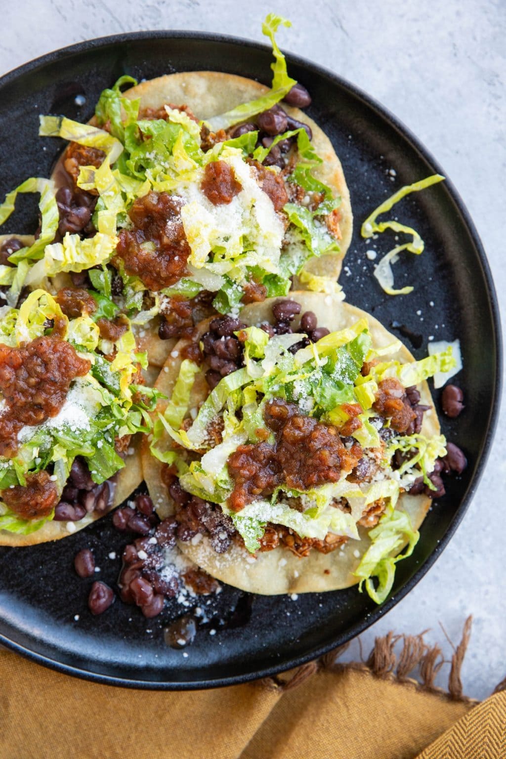 Shredded Chicken Tostada Recipe - The Roasted Root