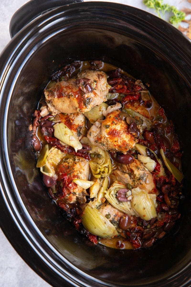 Slow Cooker Mediterranean Chicken - The Roasted Root