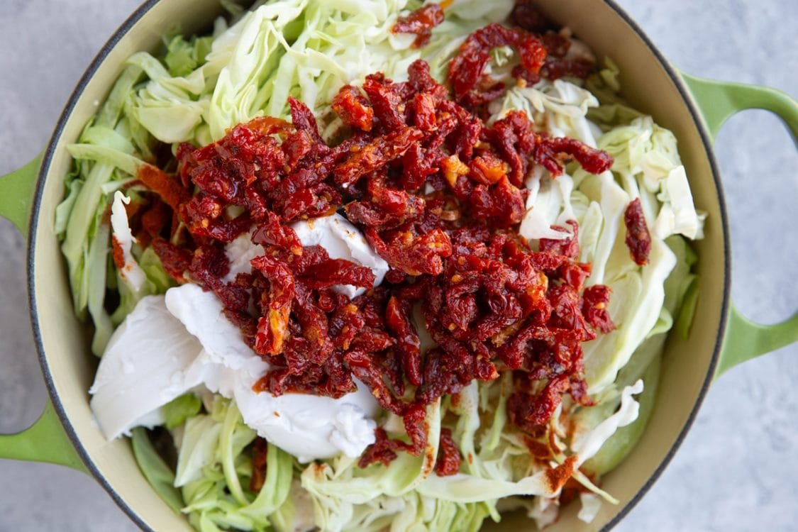 Creamy Sun-Dried Tomato Chicken and Cabbage - The Roasted Root