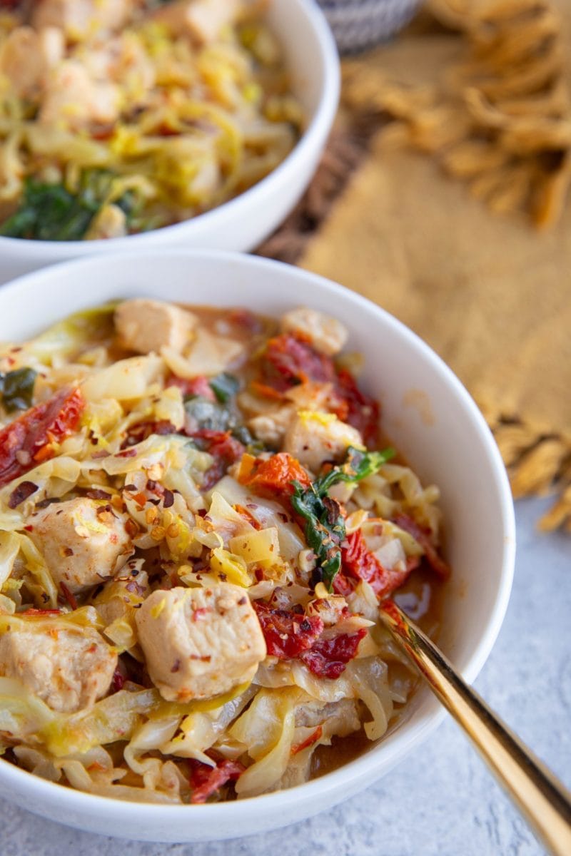 Creamy Sun-Dried Tomato Chicken and Cabbage - The Roasted Root