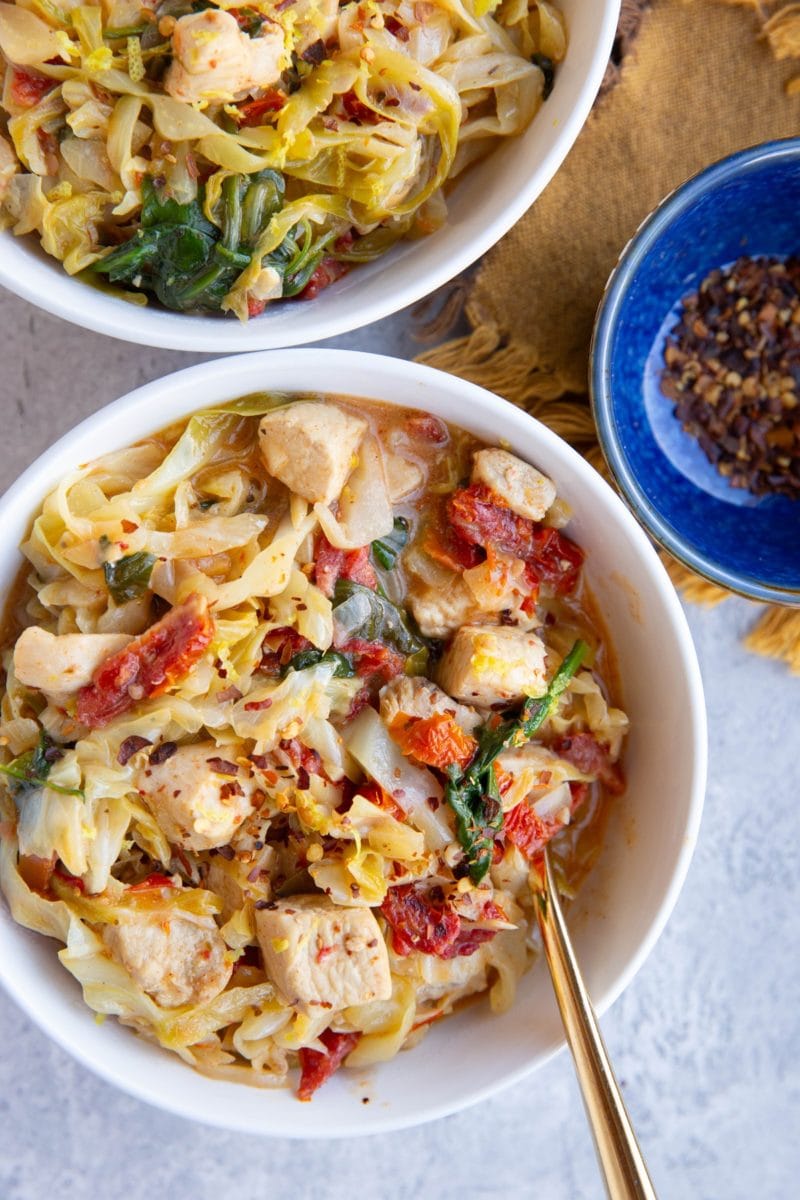 Creamy Sun-Dried Tomato Chicken and Cabbage - The Roasted Root