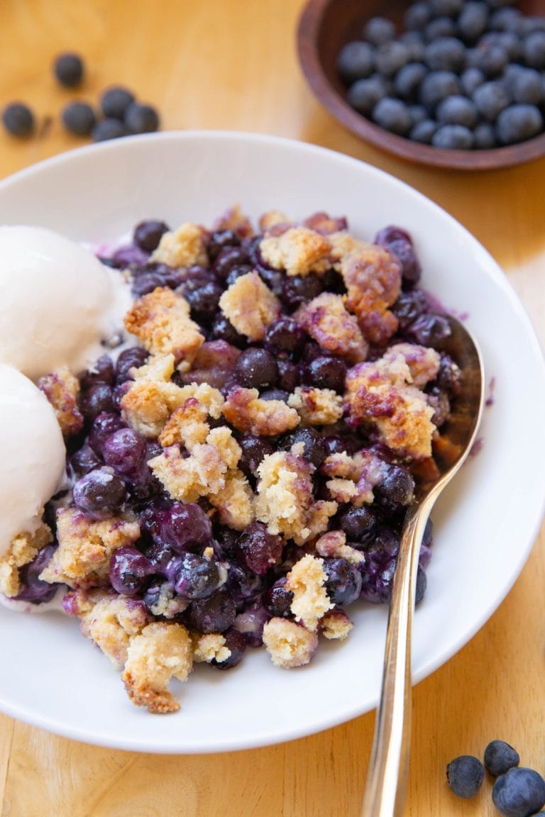 Almond Flour Blueberry Crumble - The Roasted Root