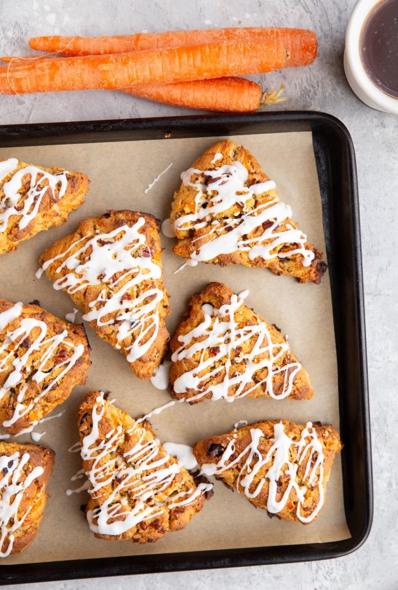 Almond Flour Carrot Cake Scones - The Roasted Root