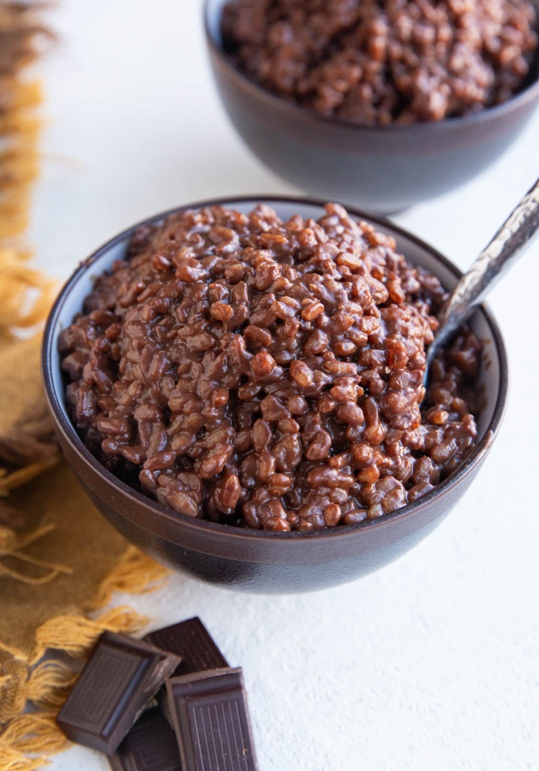 Creamy Dairy-Free Chocolate Rice Pudding - The Roasted Root
