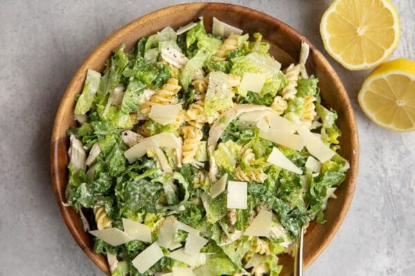 Chicken Caesar Pasta Salad - The Roasted Root